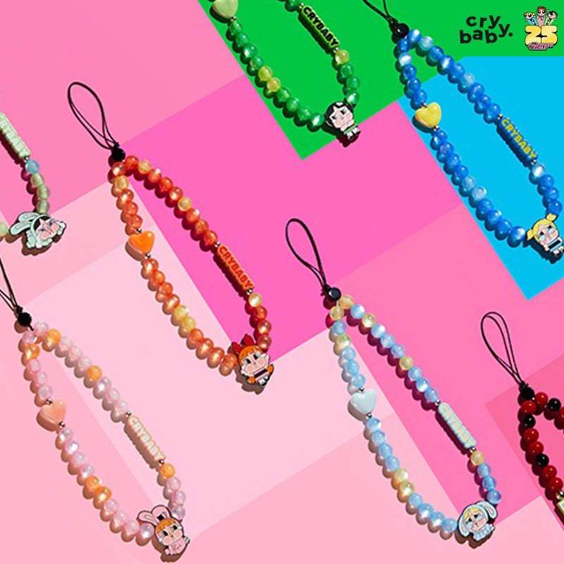 Crybaby X THE POWERPUFF GIRLS Series Mobile phone hanging chain Random ...