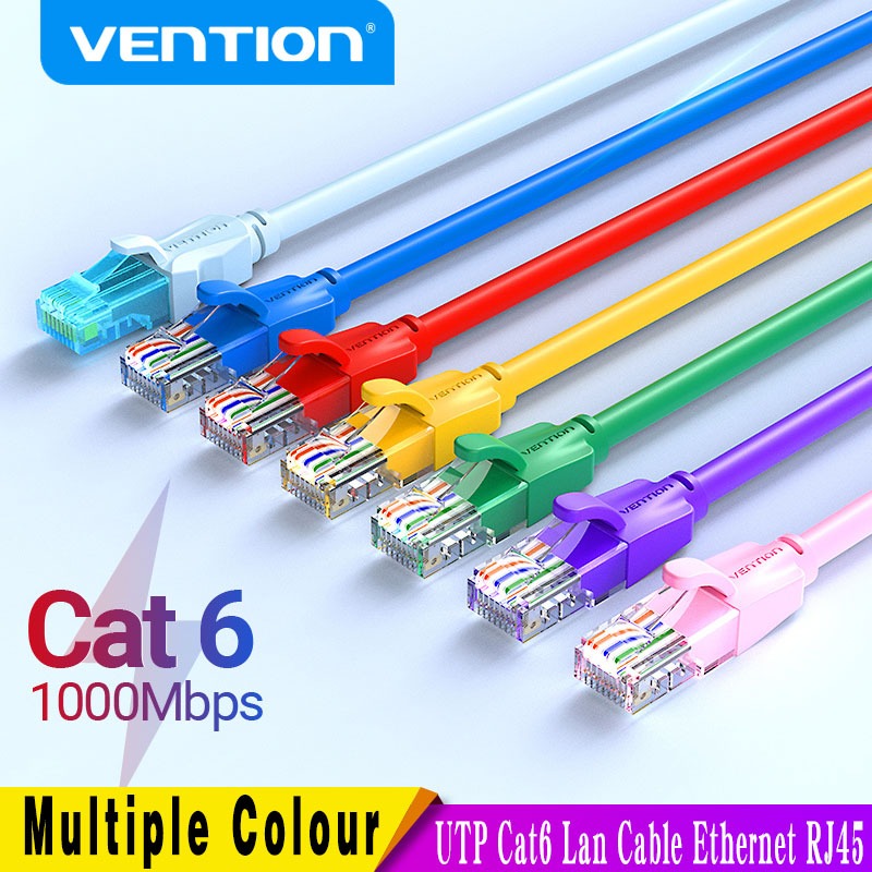 Vention Colour Ethernet Cable Cat 6 Network Cable 4 Twisted Pair Patch ...