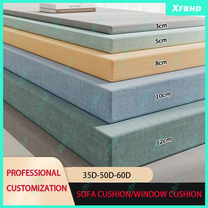 50D high-density sponge hardened solid wood sofa cushion four seasons ...
