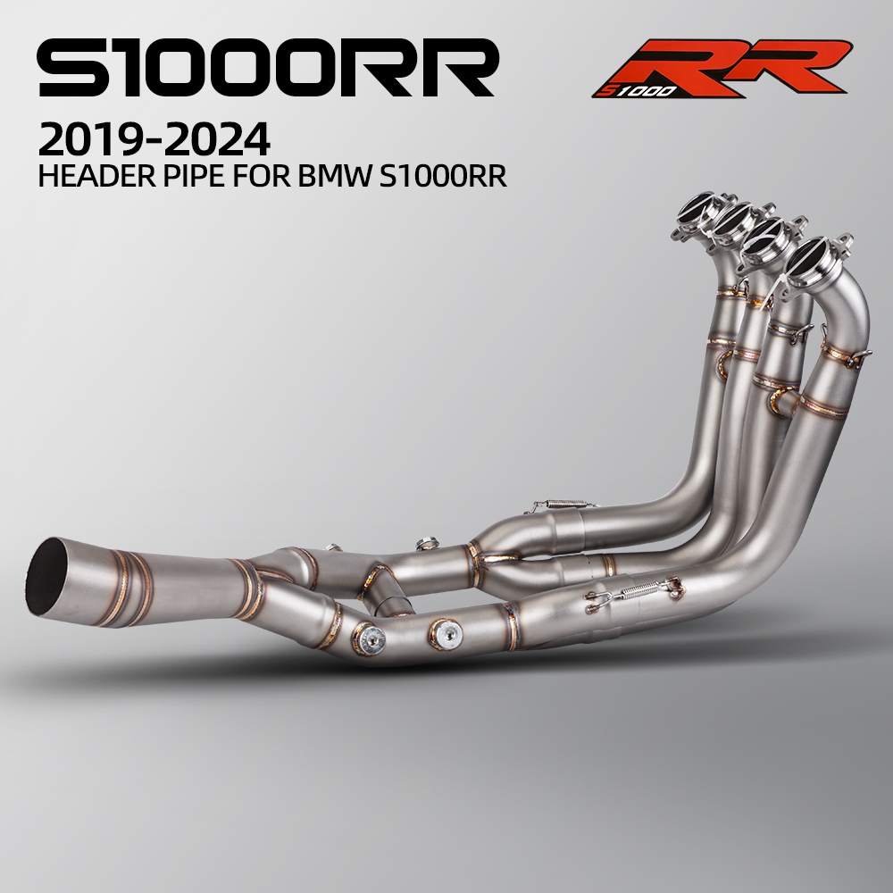 Motorcycle Exhaust System Modify Racing Line Stainless Steel Front Link Pipe 60mm Interface Slip ...