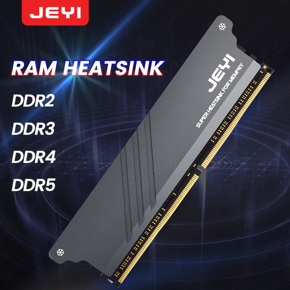 JEYI Memory RAM Heatsink With Thermal Pads, Desktop RAM Cooler DDR Radiation Dissipate for PC ...