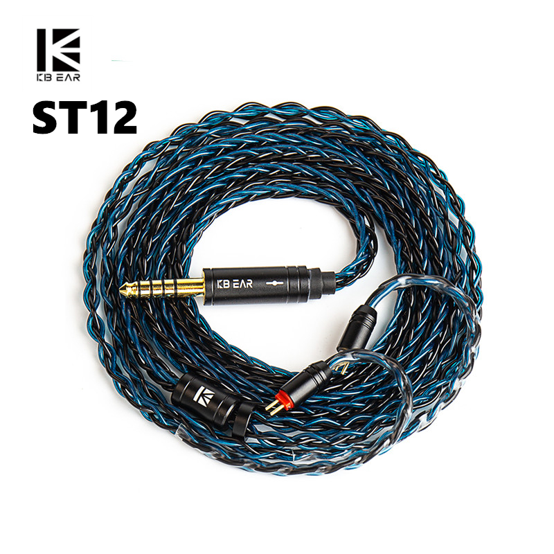 KBEAR ST12 8 Core 4N OFC Silver-Plated Earphone Upgraded Cable MMCX/0.78mm 2Pin for Lark KS1 KZ ...