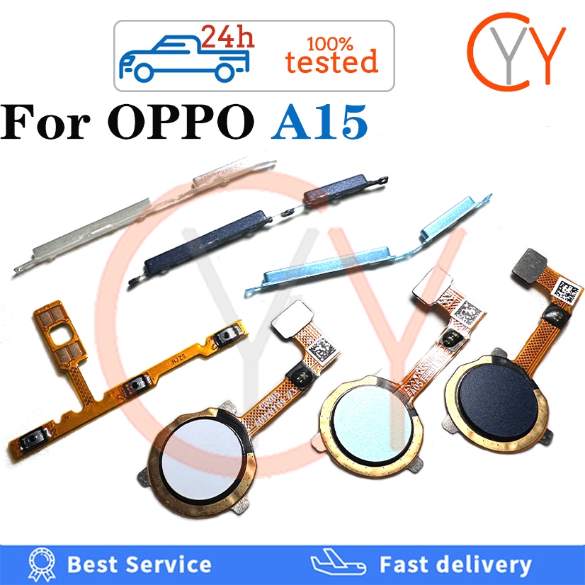 For OPPO A15 A15S Back Home Button Fingerprint Scanner Sensor Return ...