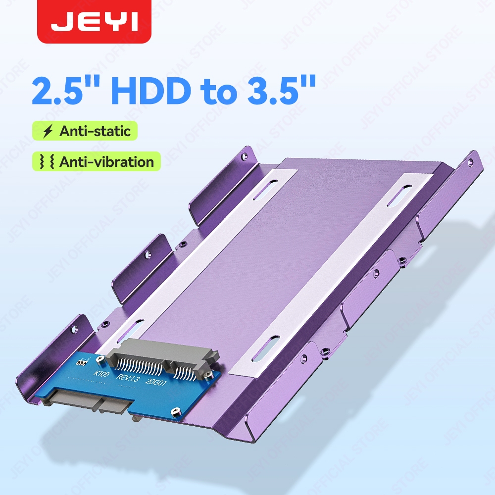 JEYI 2.5 SSD to 3.5 Hard Drive Adapter Internal Drive Bay Converter ...