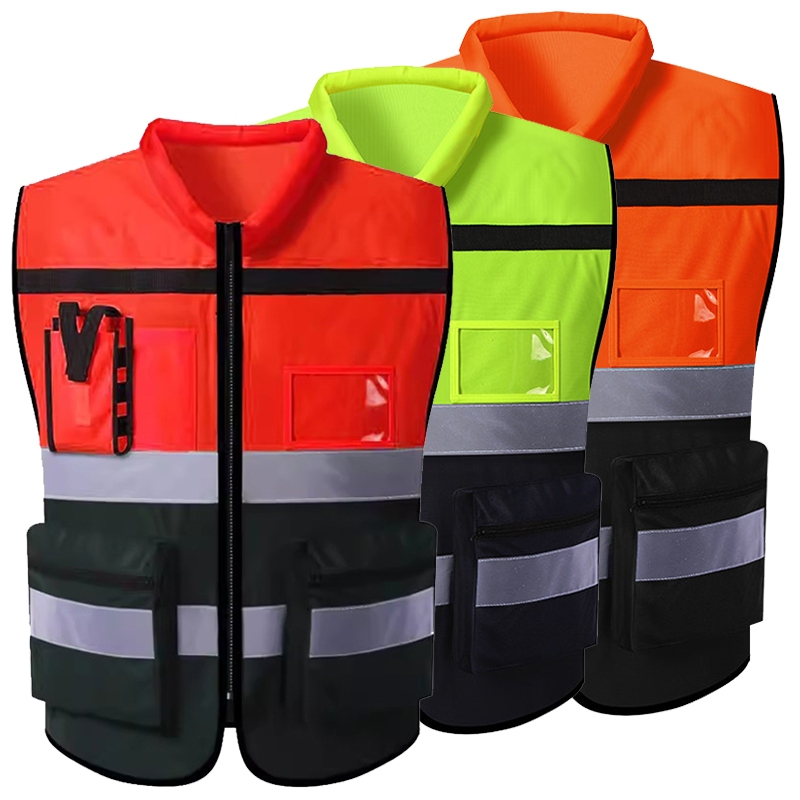 8 Colors Reflective Safety Vest for Men Work Vest with Pockets and ...