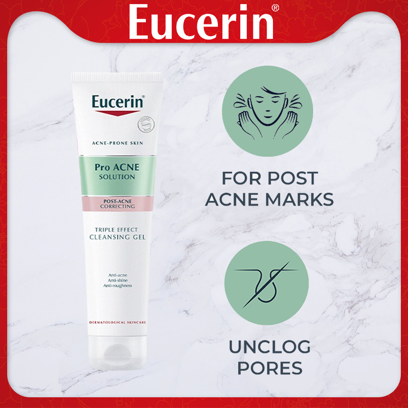 Eucerin Pro Acne Solution Triple Effect Cleanser Gel For Acne-Prone ...