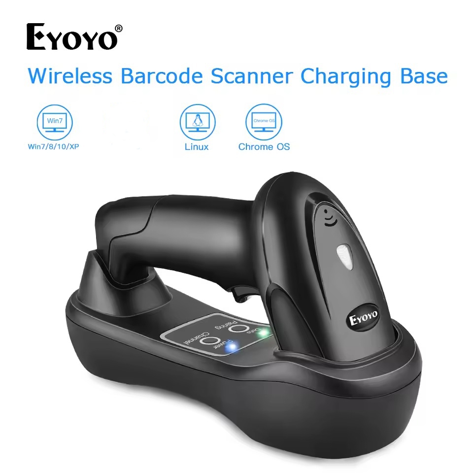 Eyoyo EY-6900D 1D Handheld Wireless Barcode Scanner Reader USB Cradle ...