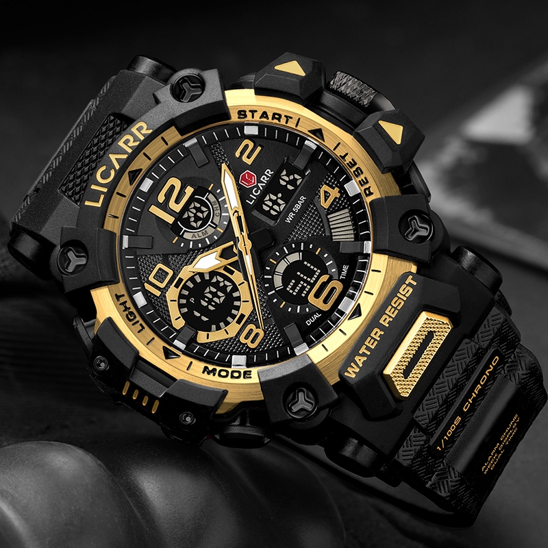 LICARR Top Brand Watch Original Fashion Waterproof Casual Sports Men's ...