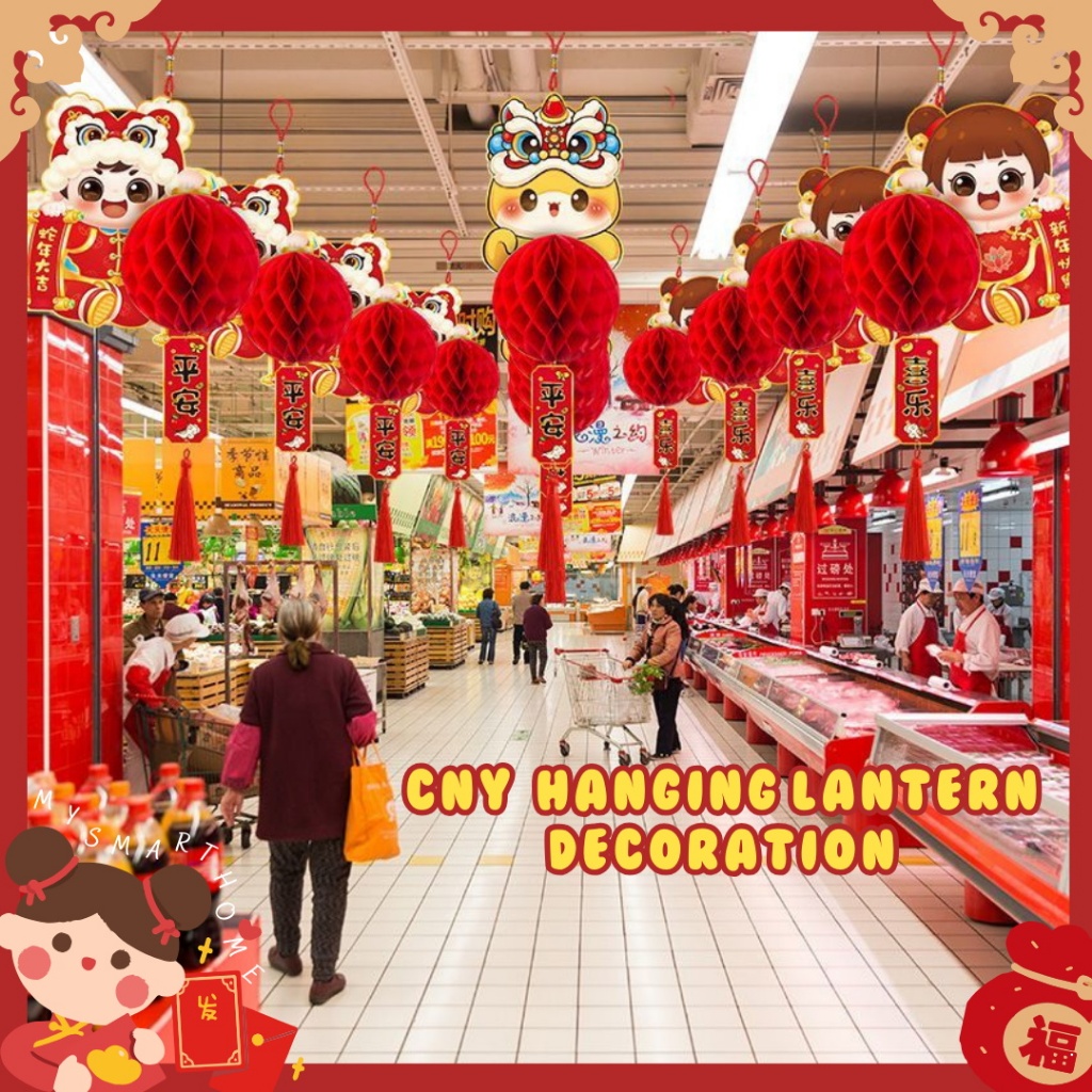 10pcs CNY Lanterns Paper Red Lanterns Chinese New Year Decorations 2025 ...