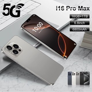 Original i16 Pro Max 6.8 Inch 16GB+1TB Screen Large Memory Android ...