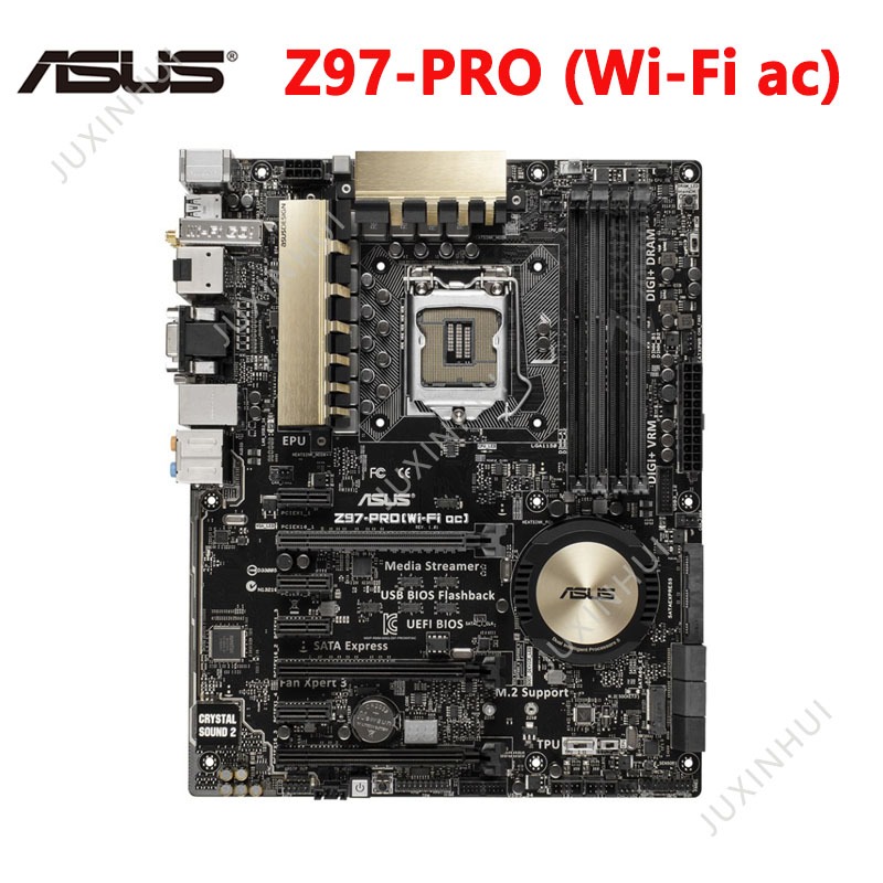 Asus Z97-PRO (Wi-Fi ac) Z97 12 Phase Power Supply with WIFI Support I7 4790K with M2 | Shopee ...