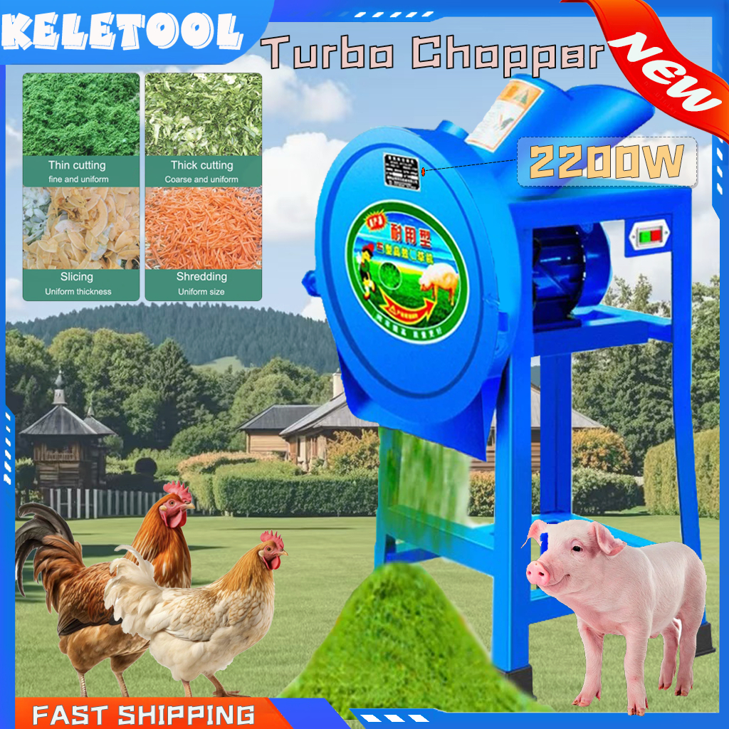 Electric Hay Straw Silage Chaff Cutter Crusher Animal Feed Grass ...