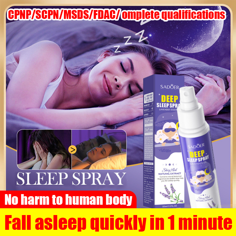 Fall asleep quickly in 1 minute lavender deep sleep spray No harm to human body ubat spray bius ...