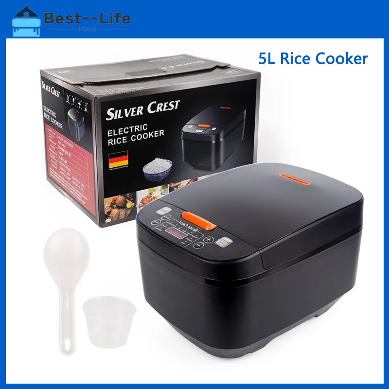 【Ready stock】5L Big Rice Cooker Black Smart Screen periuk nasi elektrik Non-Stick Rice Cooker ...