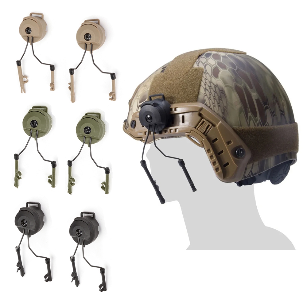 BOOIU Tactical Helmet Headset Bracket Fast Ops Core Helmet ARC Rail ...