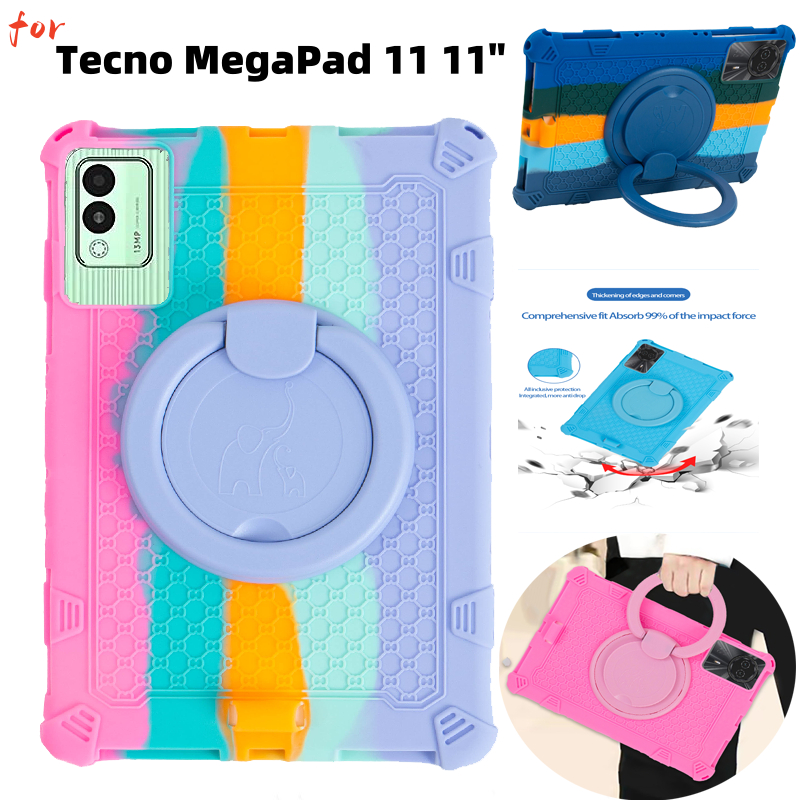 for Tecno MegaPad 11 11 inch 360 Degree Rotating Case Shockproof Soft ...