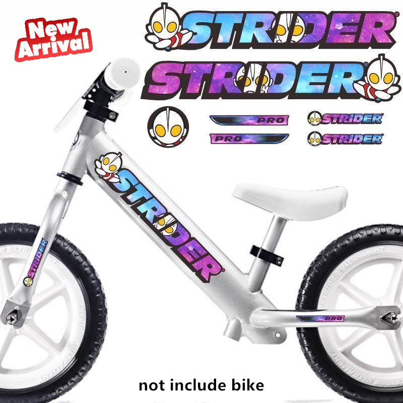 Balance bike frame modified cartoon sticker for strider color change ...