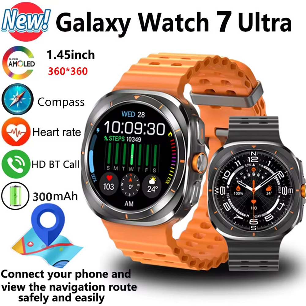 2024 NEW For Samsung Galaxy Watch 7 Ultra GPS Compass Smart Watch IP68 ...