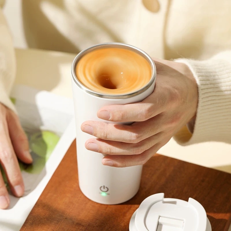 400ml Portable Stainless Steel 304 Self Stirring Thermal Flask USB ...