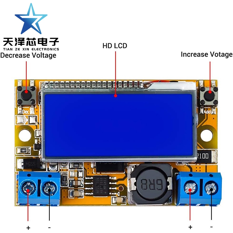 Icstation Buck Converter, DC 5-23V to 0-16.5V 3A, Step Down Power ...