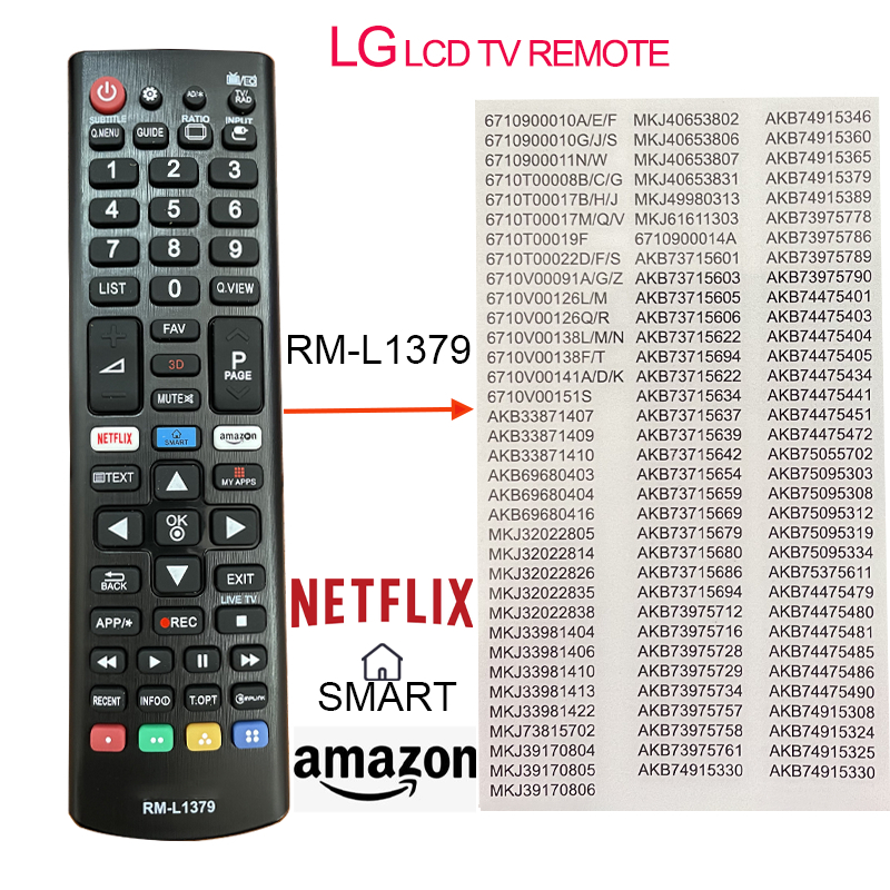 Universal Remote Control Suitable for LG LCD TV Remote Control RM-L1379 | Shopee Malaysia