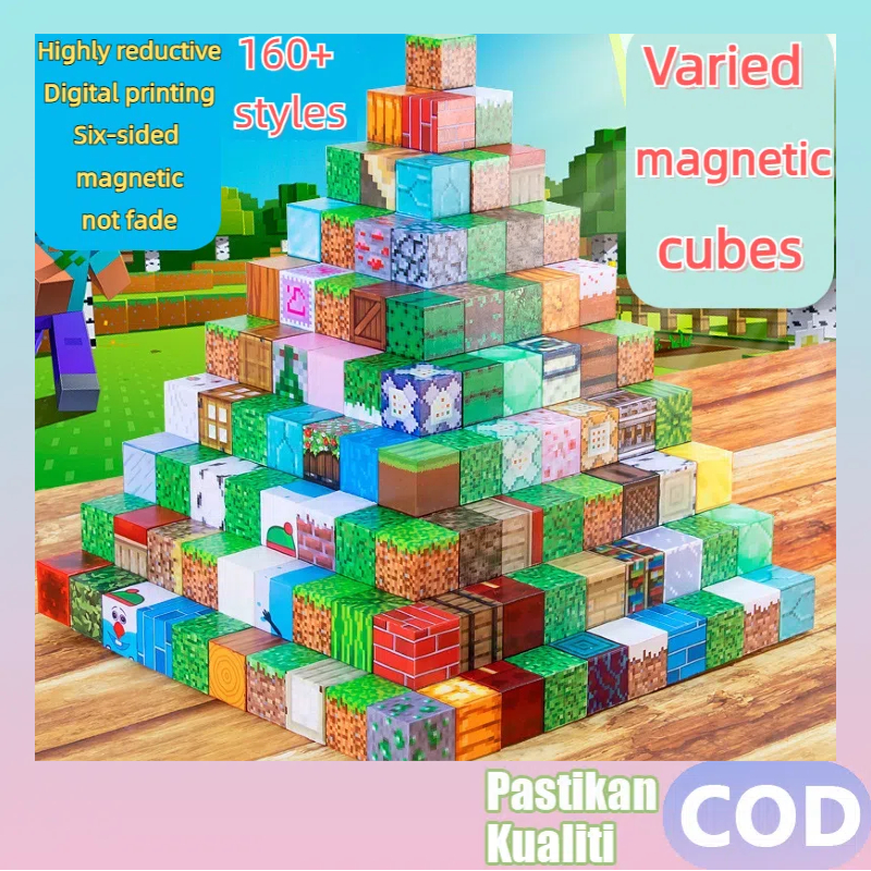 C- New Style Minecraft Strong Magnetic Building Blocks Educational ...