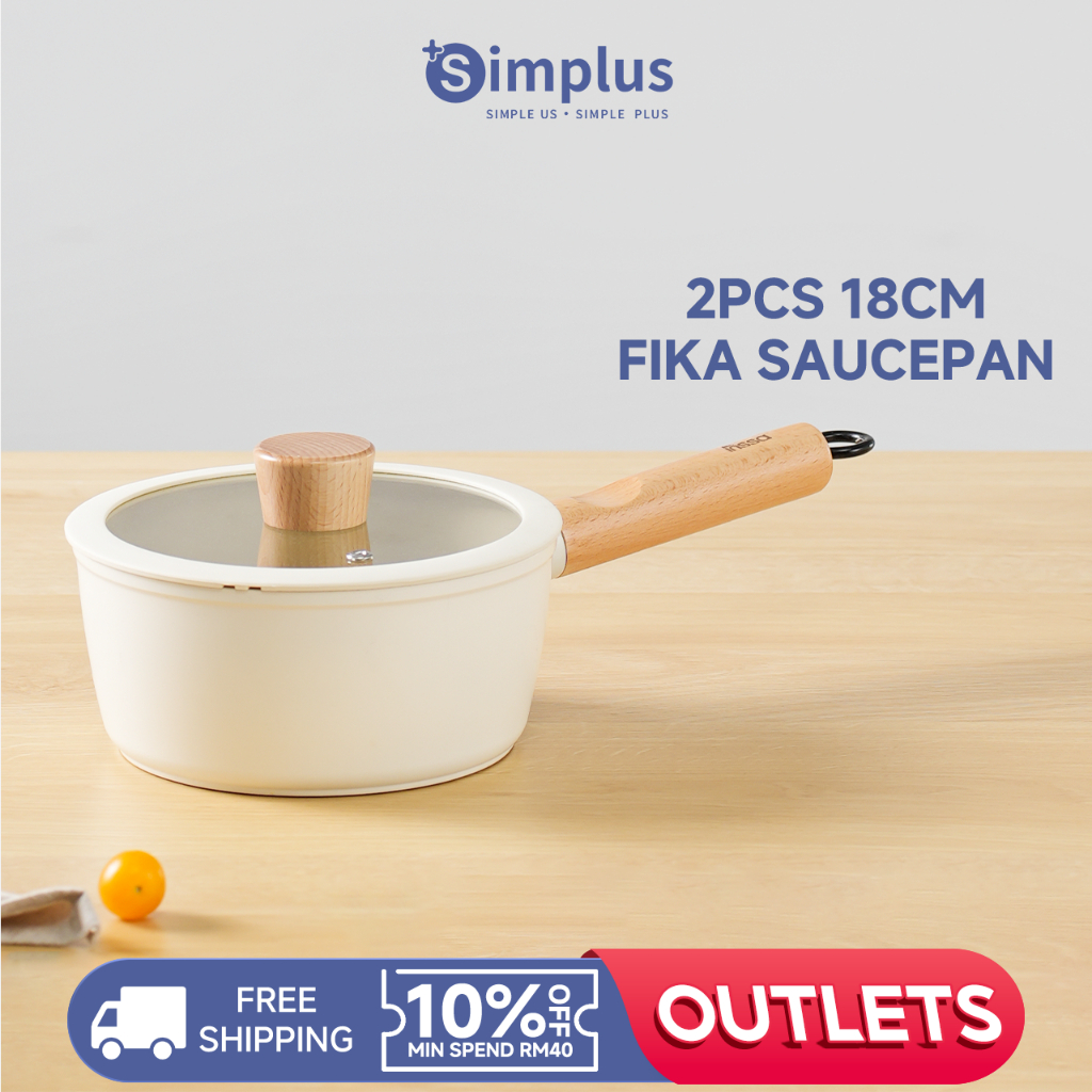 Simplus 18cm Saucepan Cookware Ceramic Non Stick Coating (PFOA PFTE PFAS Free) GUOJ021 periuk ...