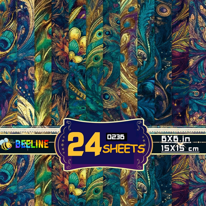 Beeline 24 Sheets Scrap Paper 15cm Origami Scrapbook Paper Wrapper ...