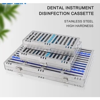 Dental Instruments Sterilization Box Rack Holder Disinfect Cages Cassette Tray Stainless ...