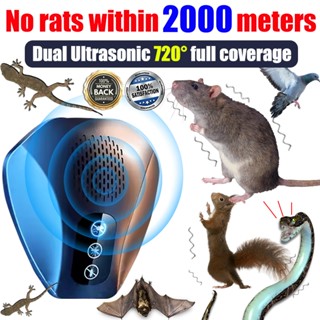 【Malaysia Spot】Ultrasonic rat repellent Intelligent sonic 720°full ...