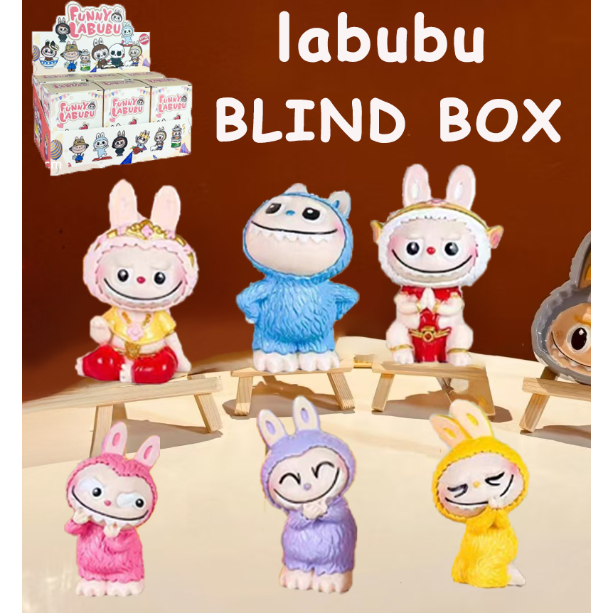 Buy 6 get 1 Free Labubu Blind Box Surprise Cute Cartoon Toy Birthday ...