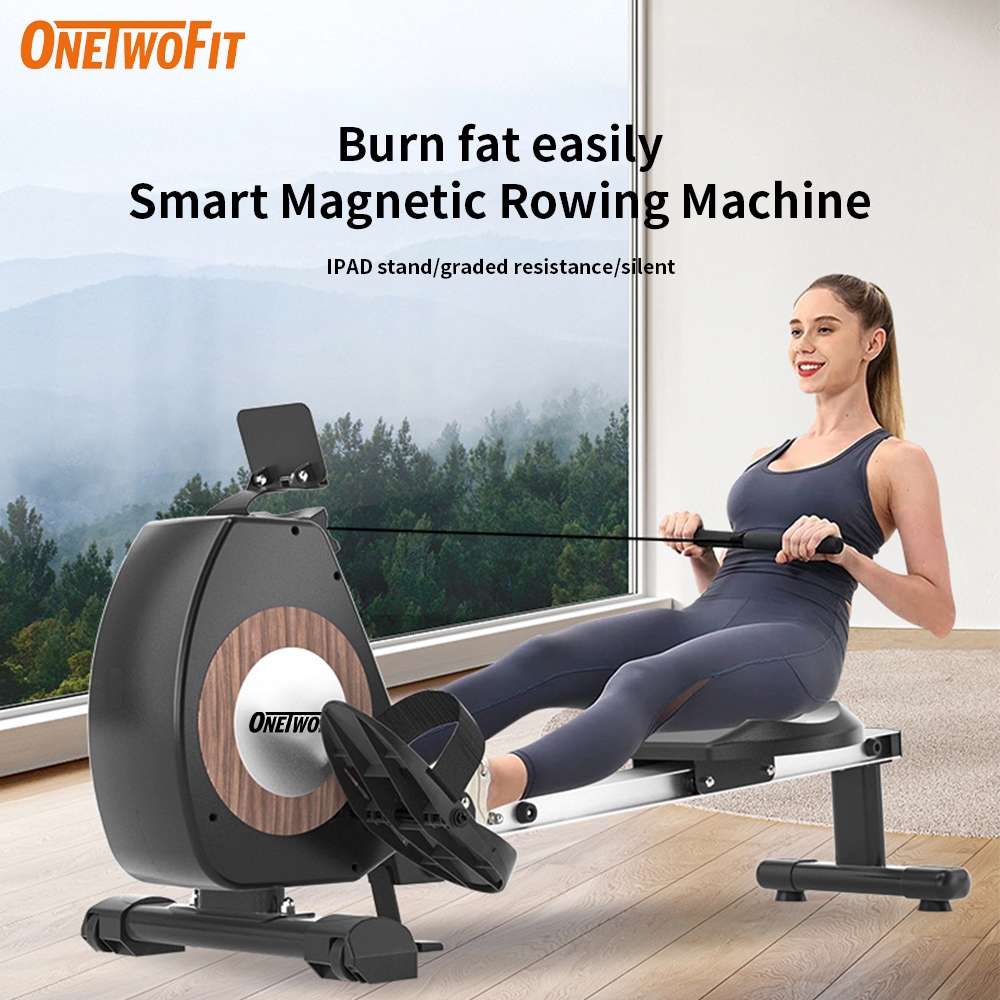 OneTwoFit Rowing Machines 8-level Adjustable Resistance Leg Exercise ...