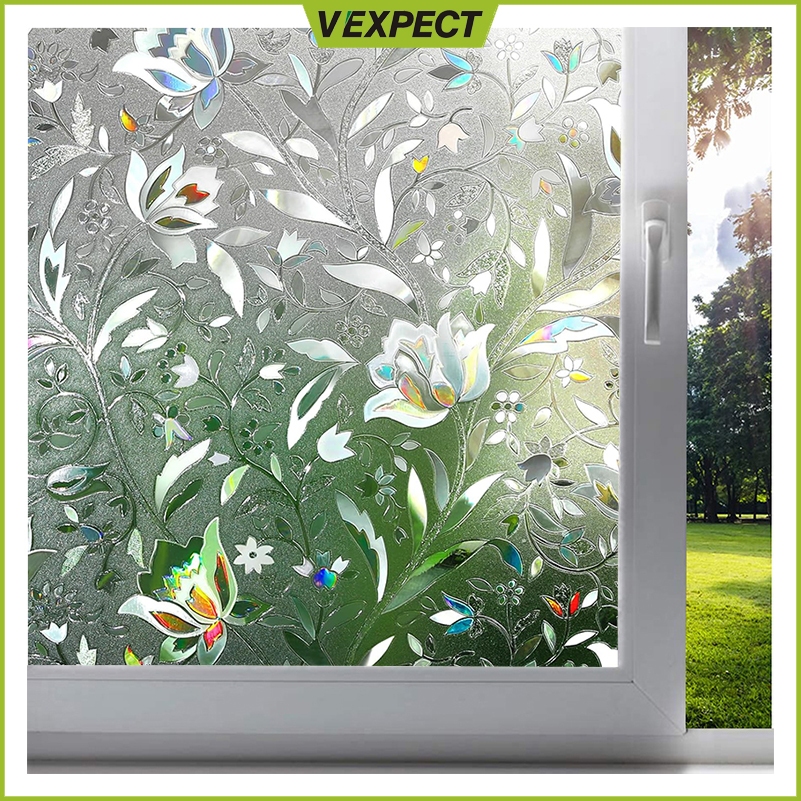3d Window Sticker Film, Frosted Glass Sticker for Window Privacy, No ...