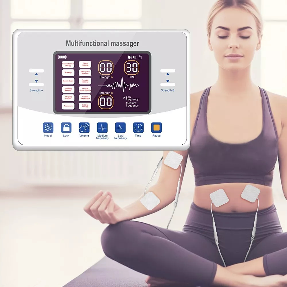 12 massage modes TENS & EMS Pulse Massager Machine Pain Relief Device ...