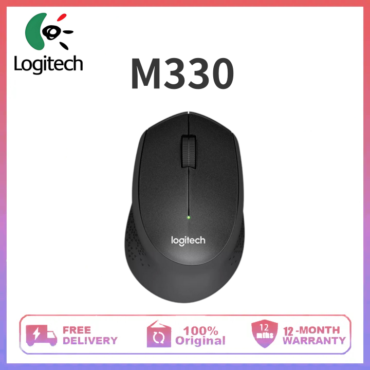 logitech M330 Silent Plus Wireless Mouse, 2.4 GHz with USB Nano ...