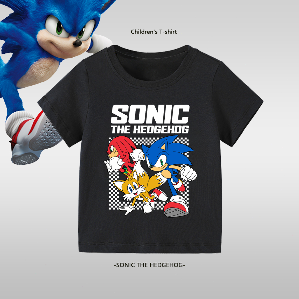 Sonic series Amy Rose Knuckles Tails Shadow Boys T-Shirts Baju | Shopee ...