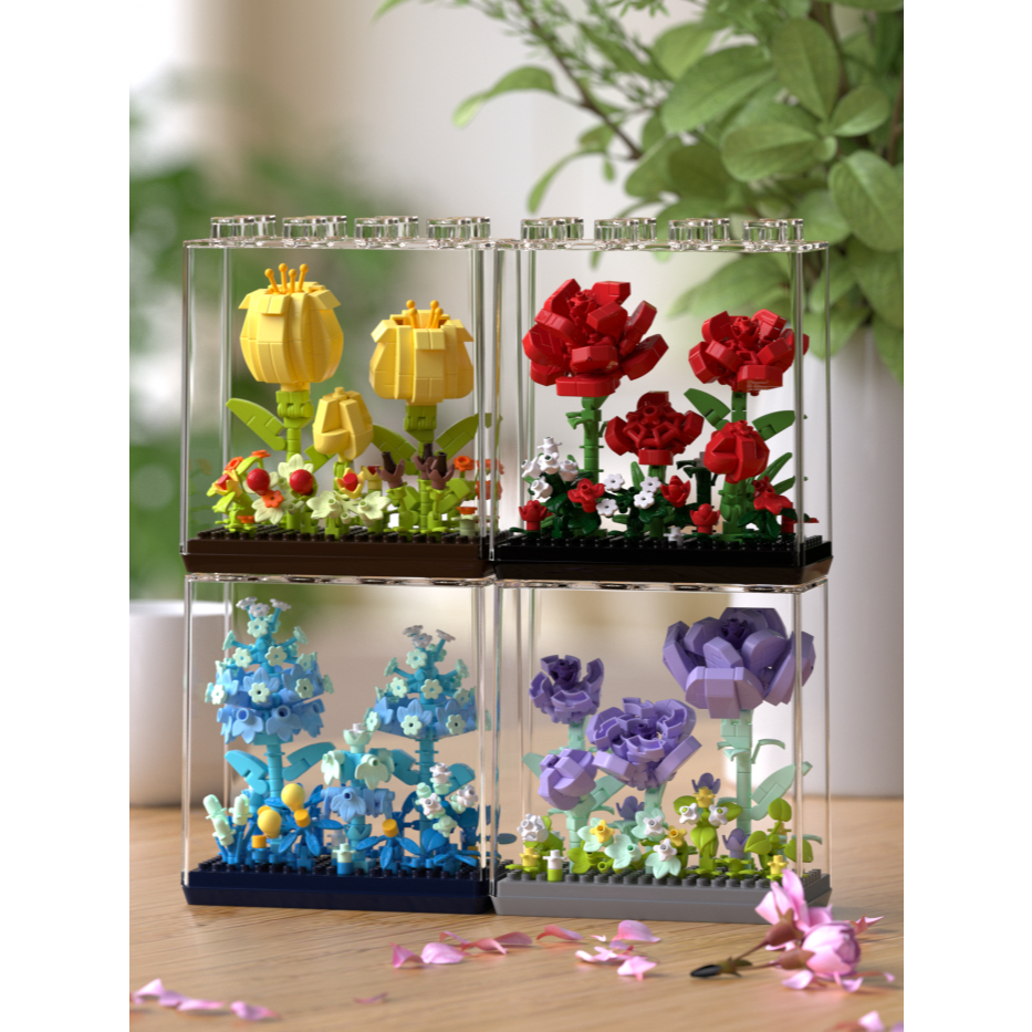 [New Product] Particle Assembly Carnation Rose Tulip Compatible Lego ...