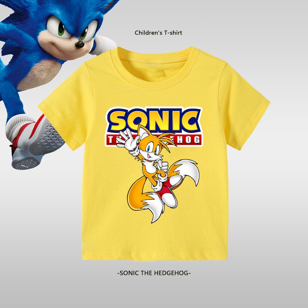 Sonic series Amy Rose Knuckles Tails Shadow Boys T-Shirts Baju | Shopee ...