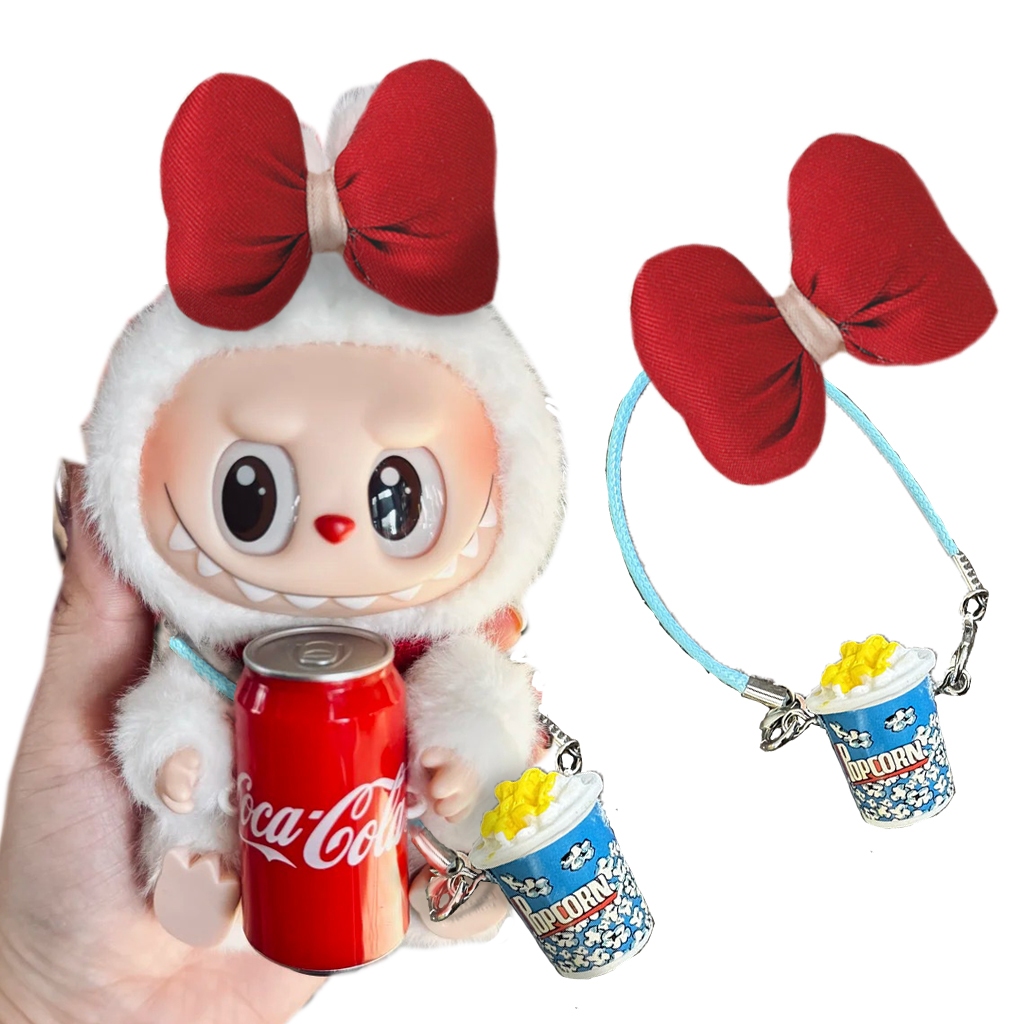 (Cloth Only)17cm Labubu Doll bows Outfit Accessories For Korea Kpop Exo ...