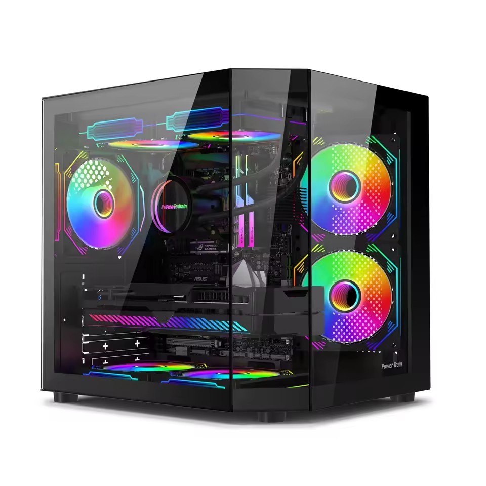 Power Train Star Realm M-ATX Desktop Chassis Three Sided Glass ...