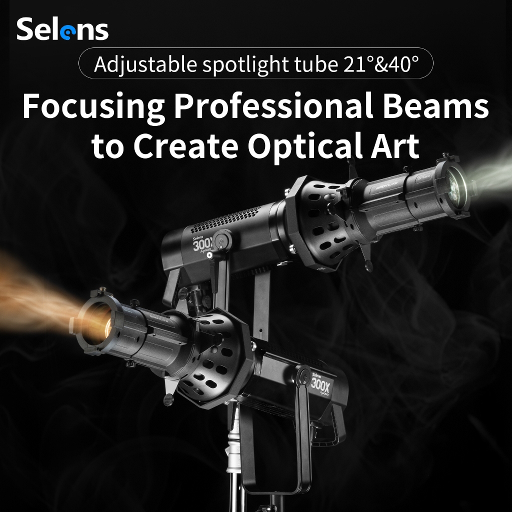 Selens Bowens Mount Adjustable Spotlight Tube21°/40° kit for Flash ...