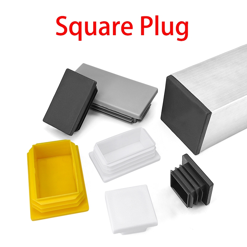 Thickened Square Plug Stainless Plastic Inner Plug Square Tube Black ...