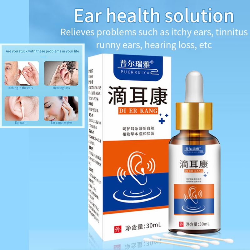Puruiya Ear Care 30ml Ear drops hearing loss Ear pain Ear canal water ...