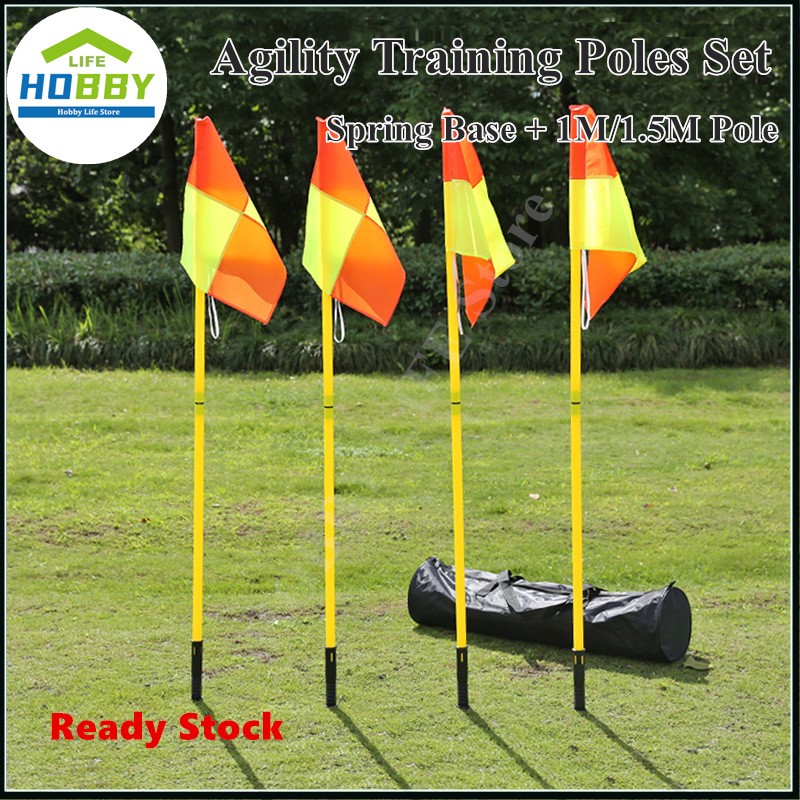 Agility Training Poles Set Spring Base with 1M/1.5M Pole | Shopee Malaysia