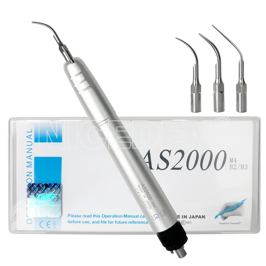 Dental Ultrasonic Air Scaler w/ 3 Tips Tooth Calculus Remover Cleaning ...