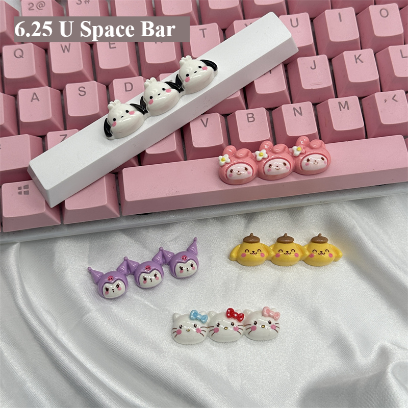 DIY Custom Sanrio Kuromi Keycaps 6.25u Space Keycap Mechanical Keyboard ...