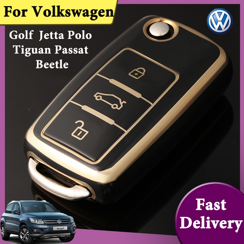 VW Remote Key Cover Case For Volkswagen Golf Mk6 MK7 Jetta Polo Tiguan ...