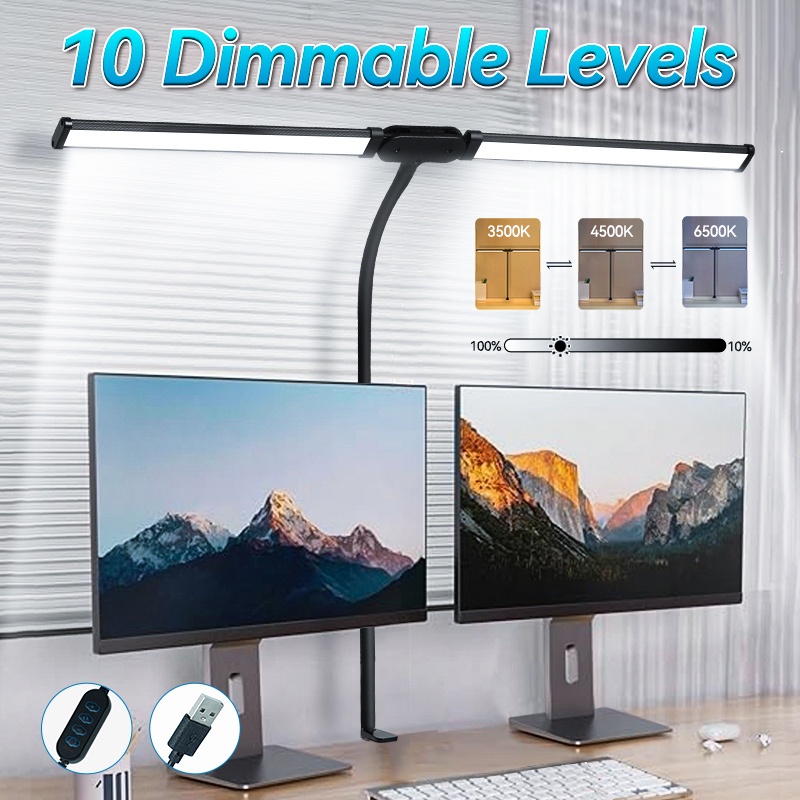 3 Colors Dimmable Lampu Meja Study Led Table Lamp Belajar Desk Light ...