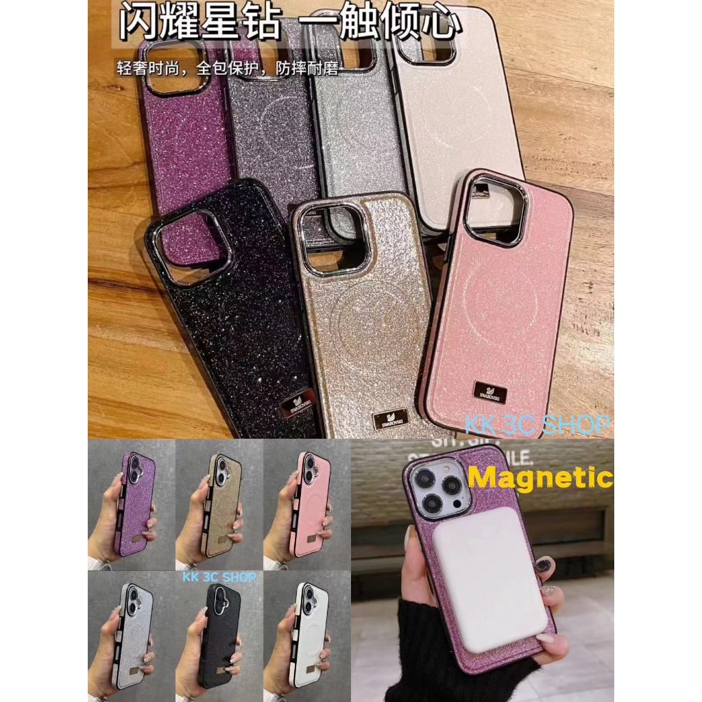 Swarovski Magnetic Bling Casing For iPhone 16 15 14 plus 13 12 pro max ...
