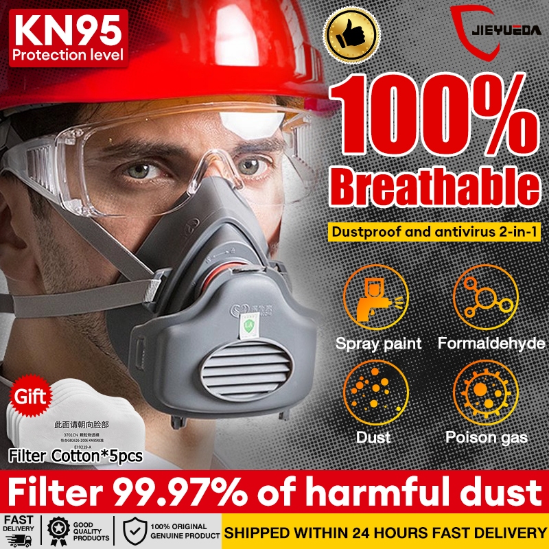 [100% Breathable] KN95 dust mask respirator mask mask racun topeng gas ...